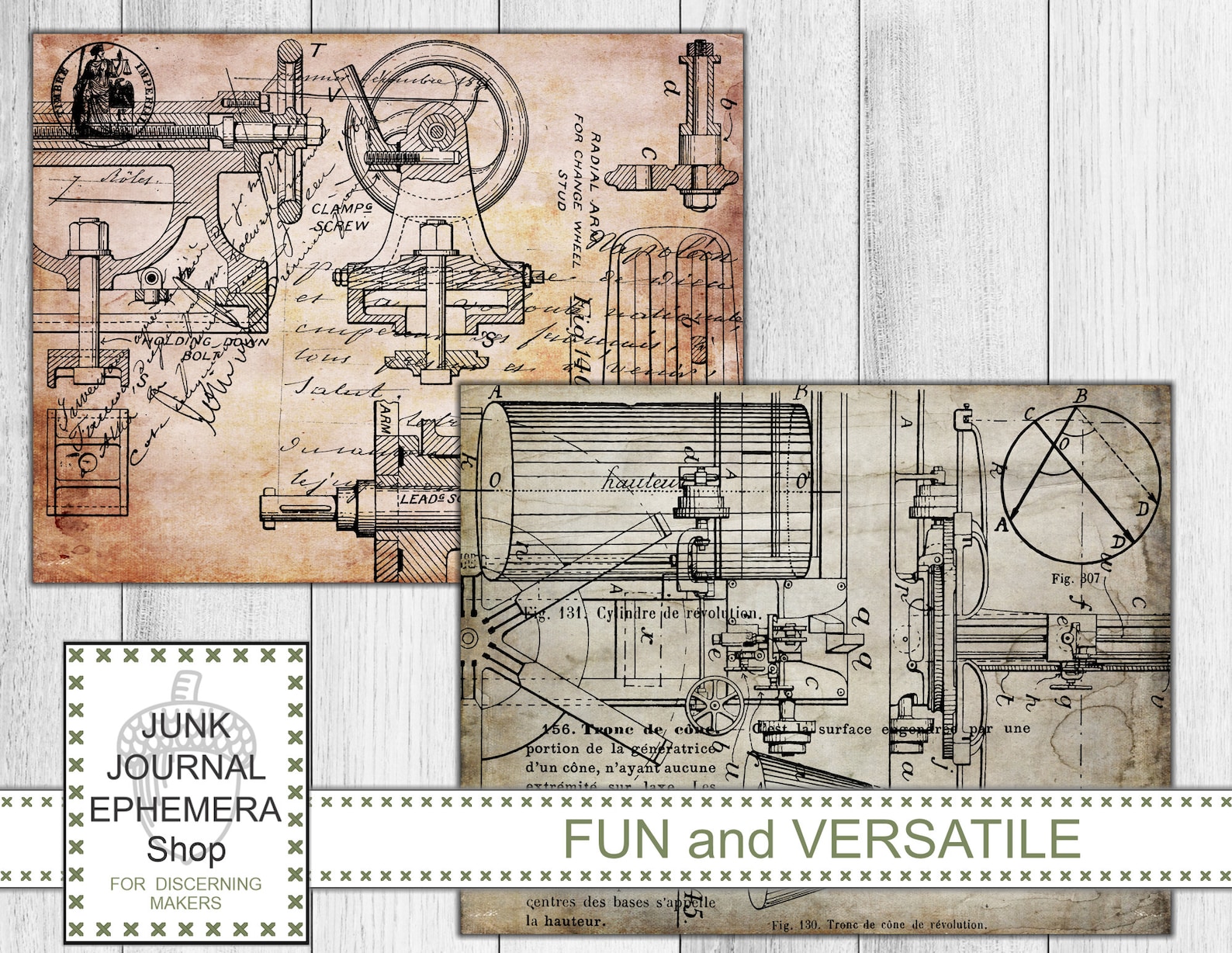 Patent Drawings Blueprints Printable Papers, Vintage Ephemera ...