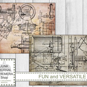 Patent Drawings Blueprints Printable Papers, Vintage Ephemera ...