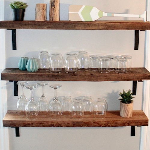 Shelves 2'' Authentic Rustic Hand-crafted Barn Wood - Etsy