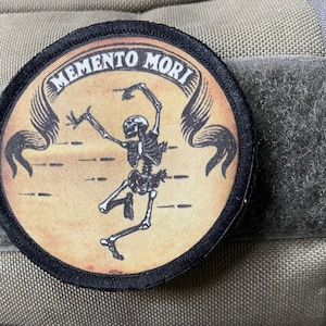 Memento Mori Flying Bullets Morale Patch- Hook and Loop Patch 3" Circle ...
