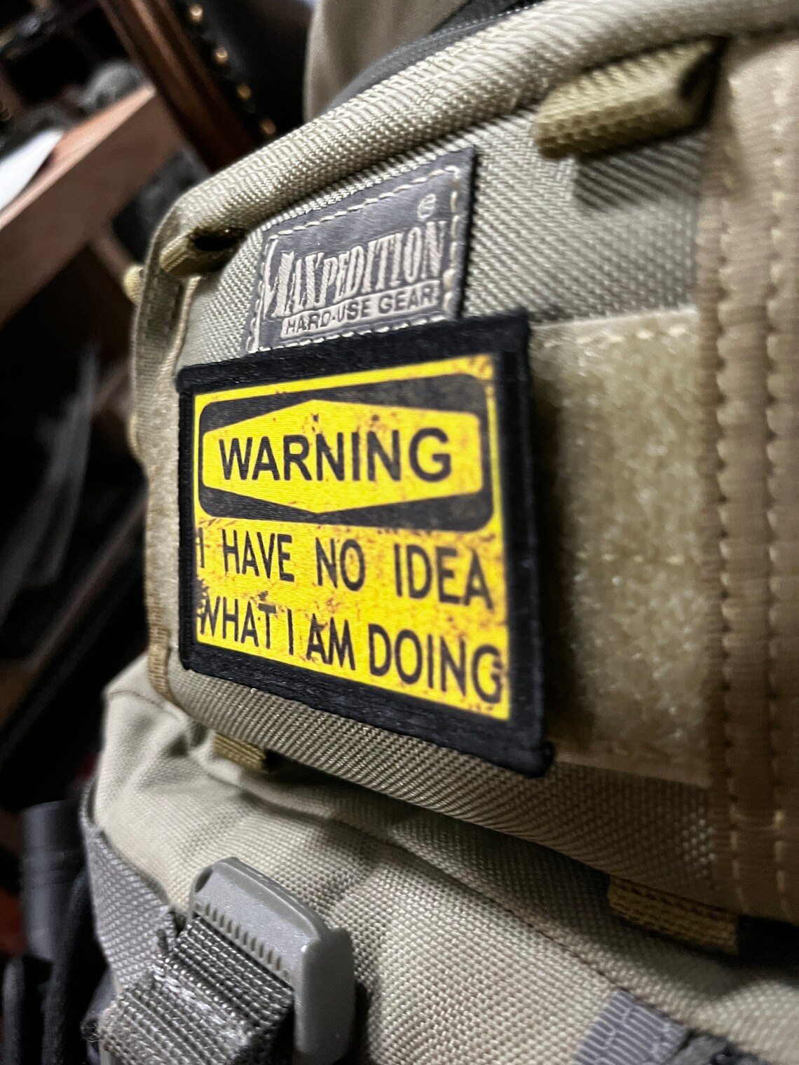 Warning I Have No Idea Morale Patch - 2x3" Hook and Loop Patch - Etsy