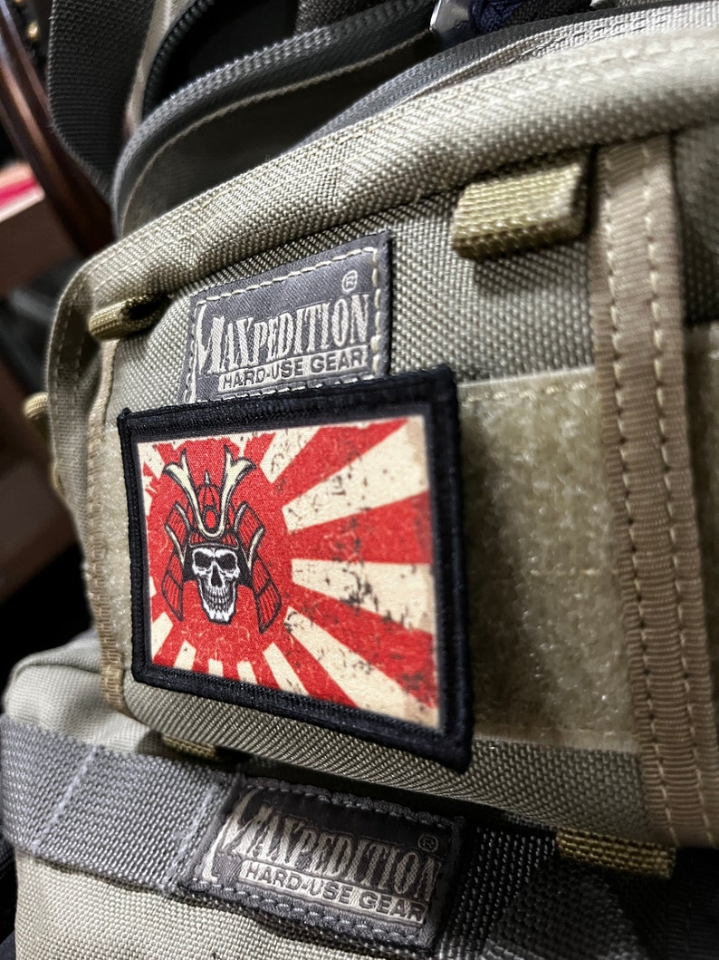 Samurai Skull Rising Sun Morale Patch - 2x3" Hook and Loop - Etsy UK