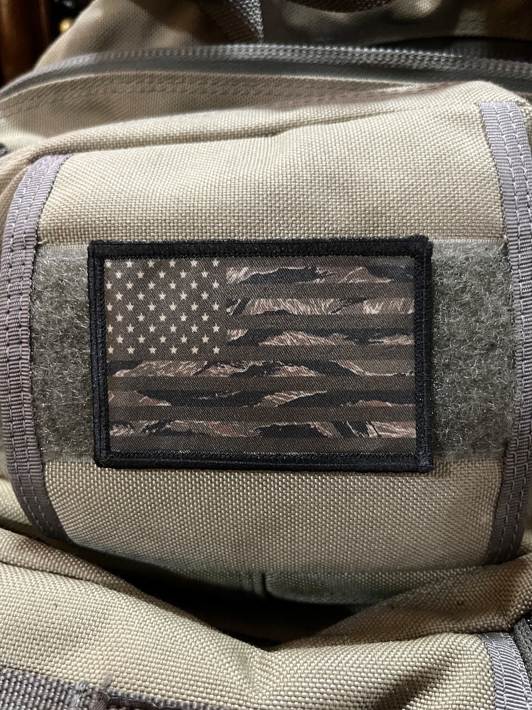 Tiger Stripe USA Flag Morale Patch - Olive Drab Hook and Loop 2x3" - Etsy
