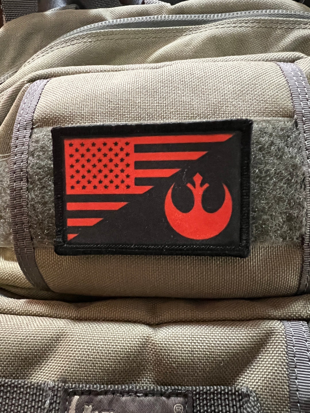 Rebel Alliance USA Flag Morale Patch Hook and Loop Custom Patch 2x3 ...