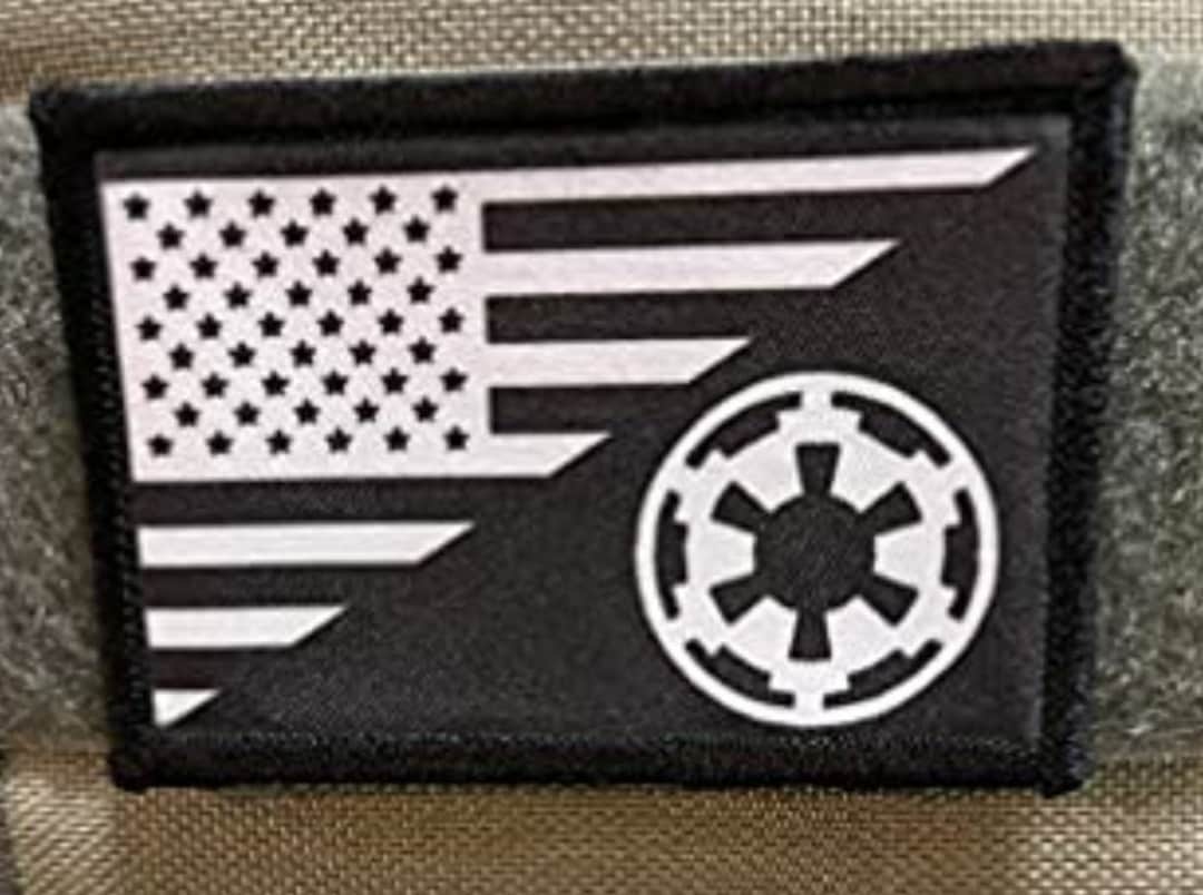 Star Wars Empire Imperial Crest USA Flag Subdued Morale Patch- Hook and ...