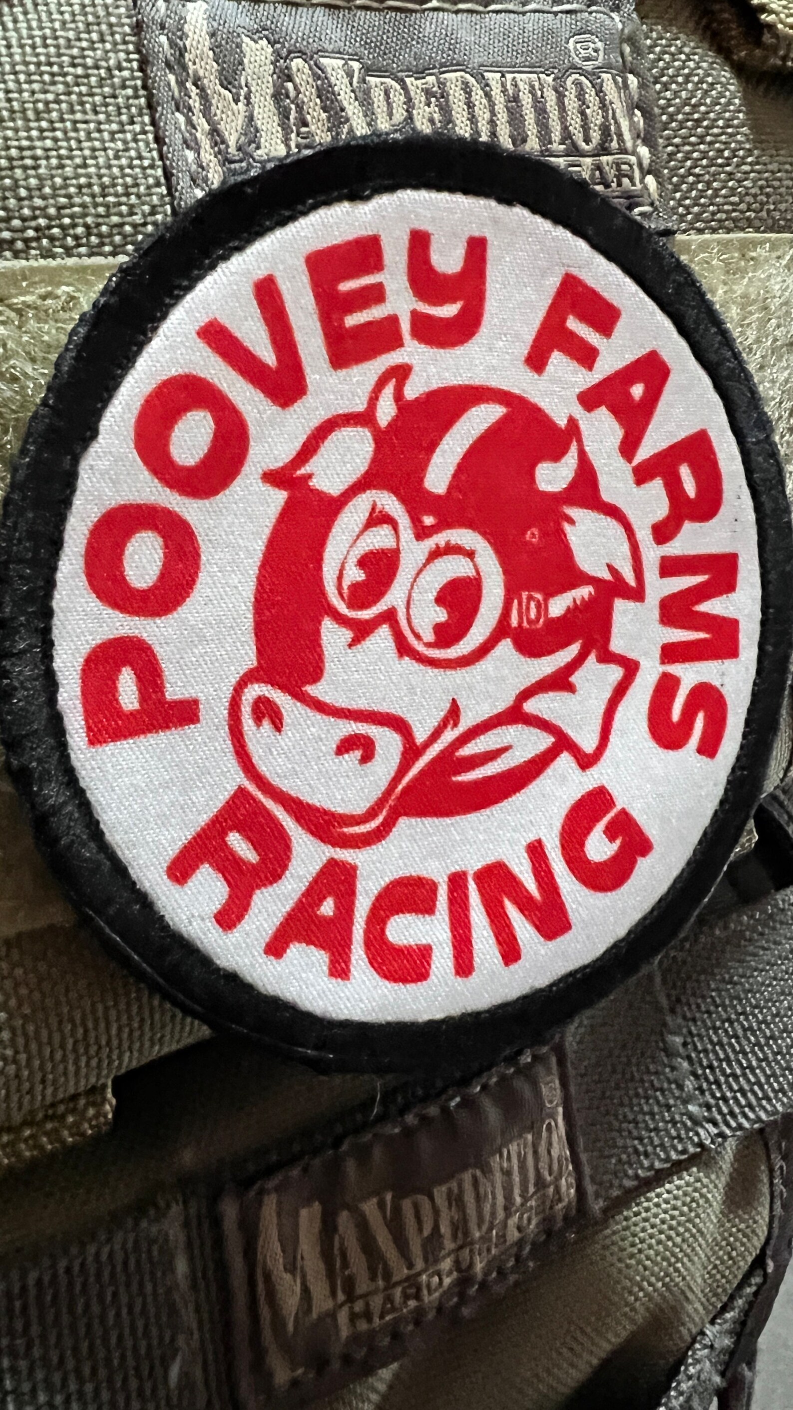 Poovey Farms Racing Morale Patch- Hook and Loop Custom Patch 3" Made in ...