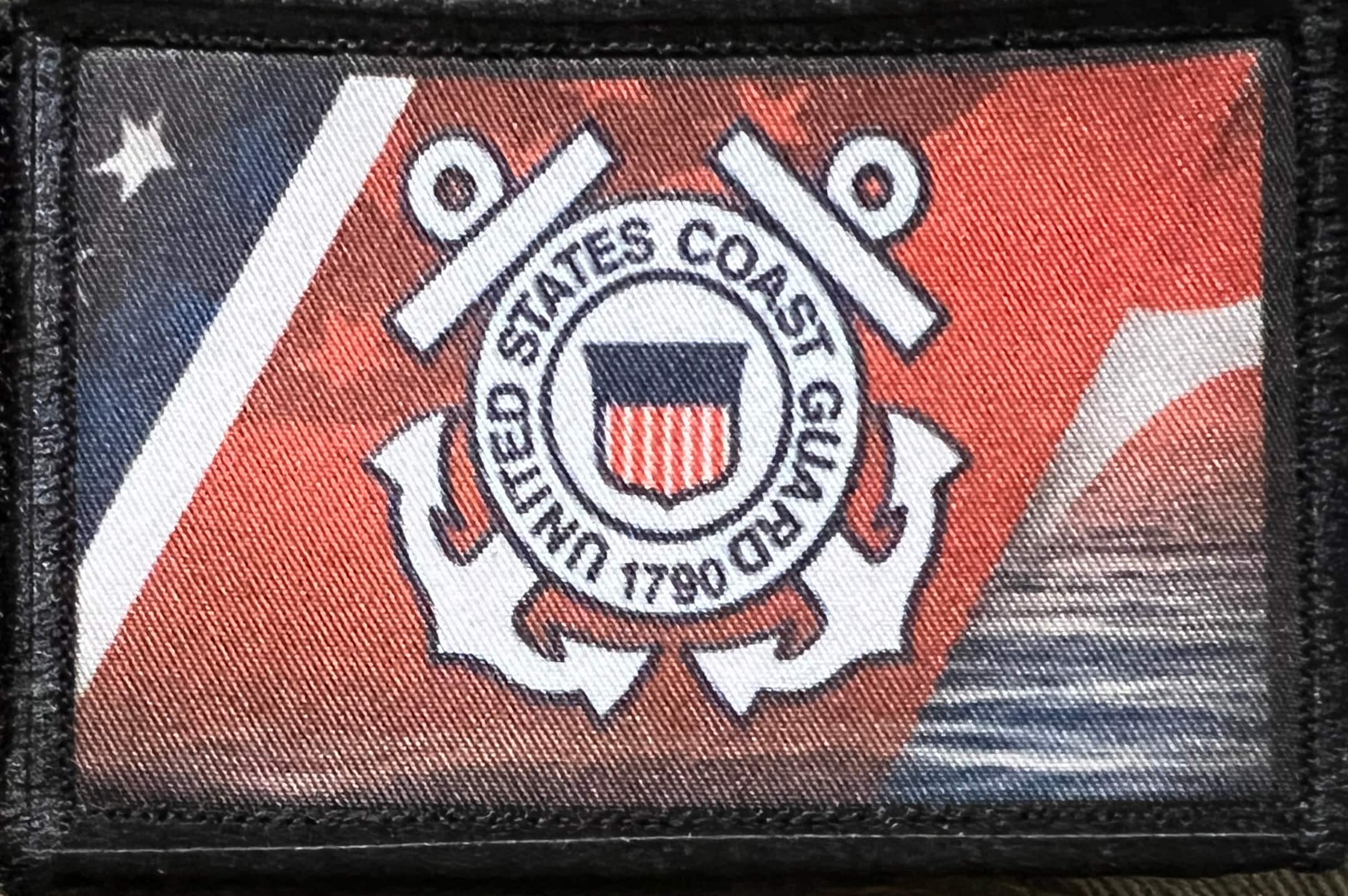 US Coast Guard Morale Patch- Hook and Loop Patch 2x3" Made in the USA ...