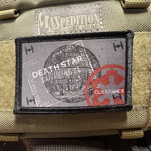 Death Star Passport Stamp Morale Patch Hook and Loop Patch 2x3 Made in the USA - Etsy