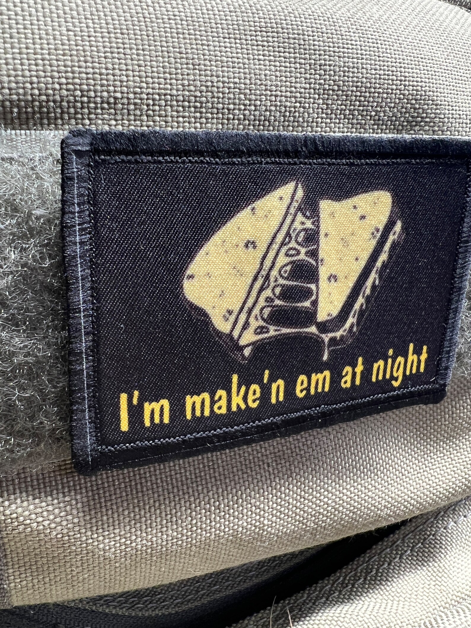 I'm Maken 'em at Night Funny Morale Patch Hook and Loop Patch 2x3 Made in the USA - Etsy