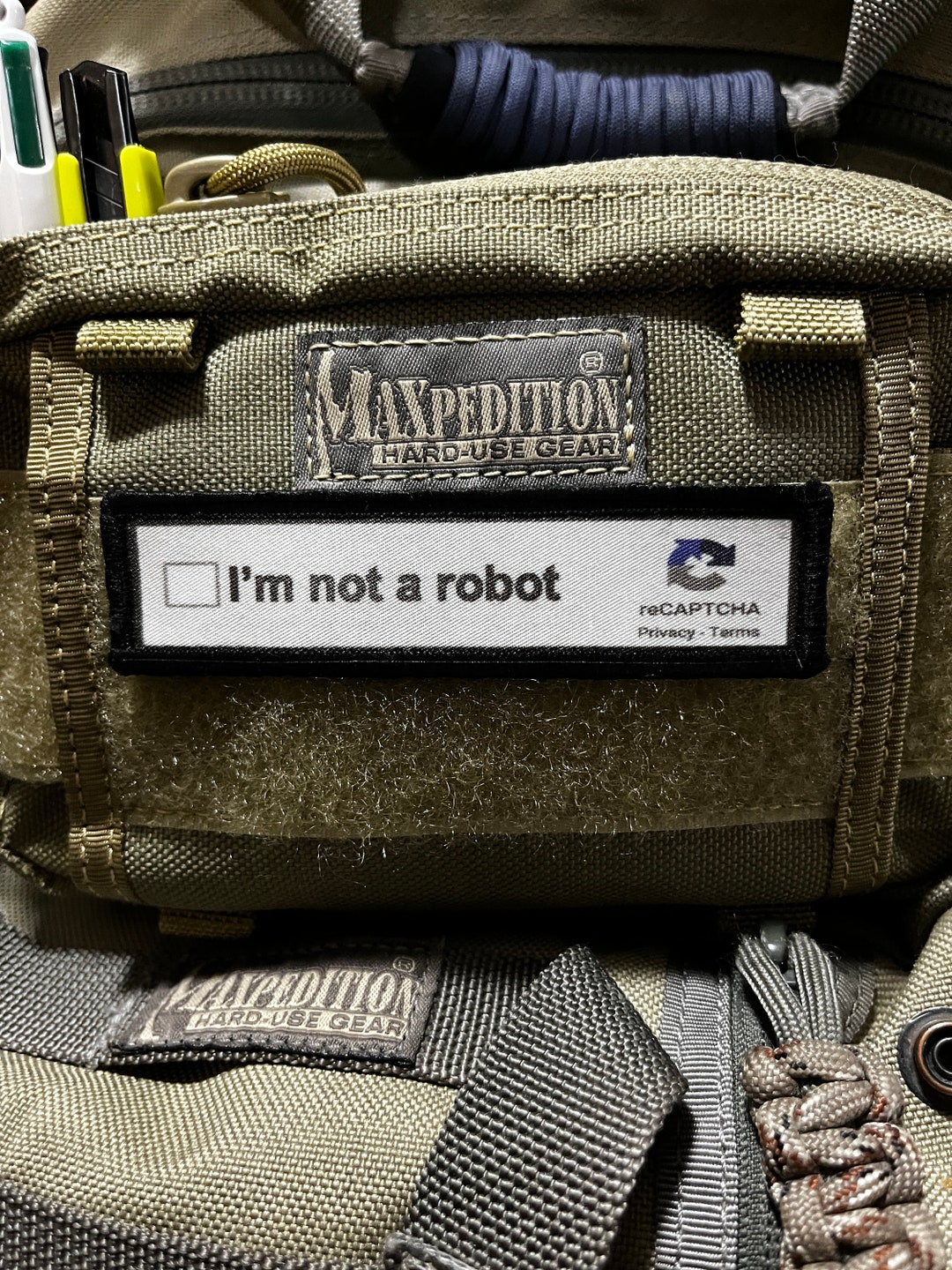 1x4 I'm Not a Robot Morale Patch 1x4" Made in the USA! - Etsy