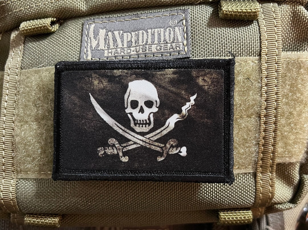 Calico Jack Pirate Flag Morale Patch- Hook and Loop 2x3" - Etsy