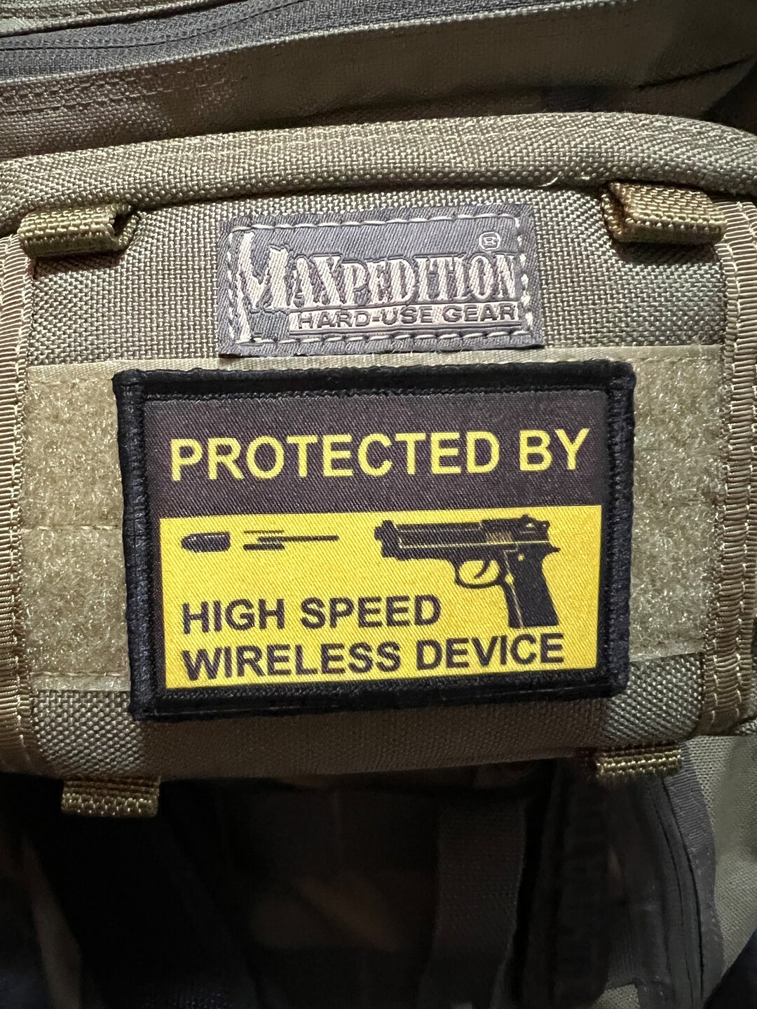 High Speed Wireless Device Morale Patch- Hook and Loop Custom Patch 2x3 ...