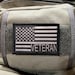USA Flag/veteran Subdued Morale Patch Hook and Loop Custom Patch 2x3 ...