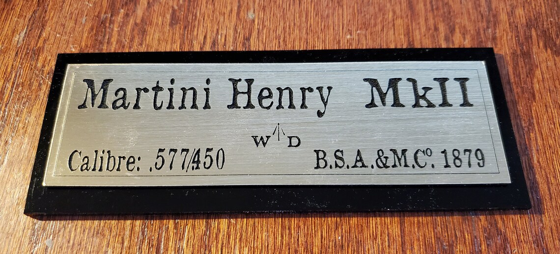 Martini Henry Custom Rifle Plaque Made to Match YOUR Rifle! - Etsy