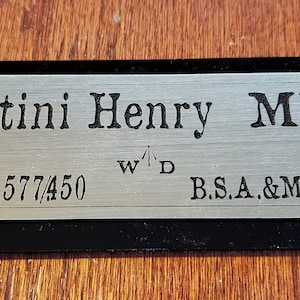 Martini Henry Custom Rifle Plaque Made to Match YOUR Rifle - Etsy Australia