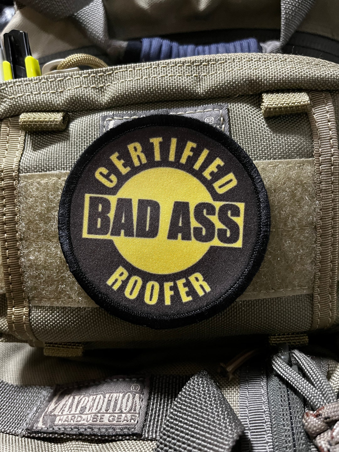 Certified Badass Roofer Morale Patch - 3" Hook and Loop - Etsy