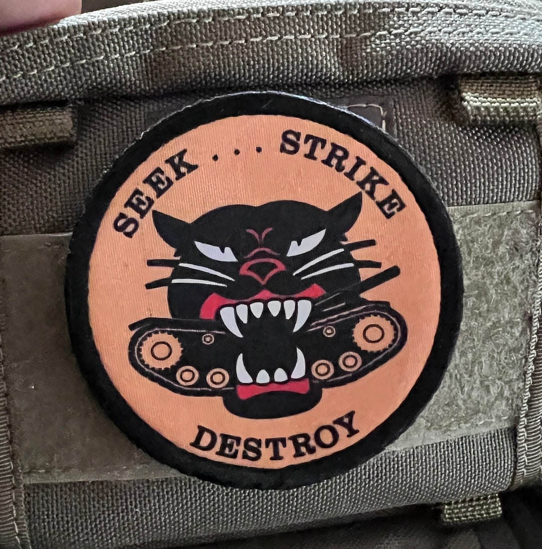 Tank Destroyer Seek Strike Destroy Morale Patch Hook and Loop Custom Patch 3 Made in the USA - Etsy