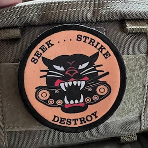 Tank Destroyer Seek Strike Destroy Morale Patch Hook and Loop Custom ...