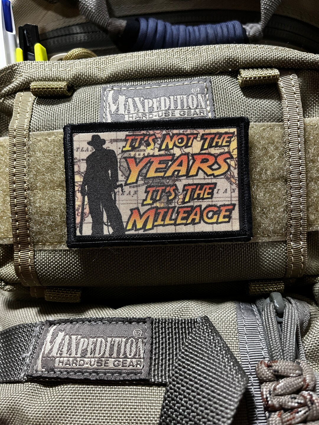 Indy It's Not the Years It's the Mileage Morale Patch- Hook and Loop ...