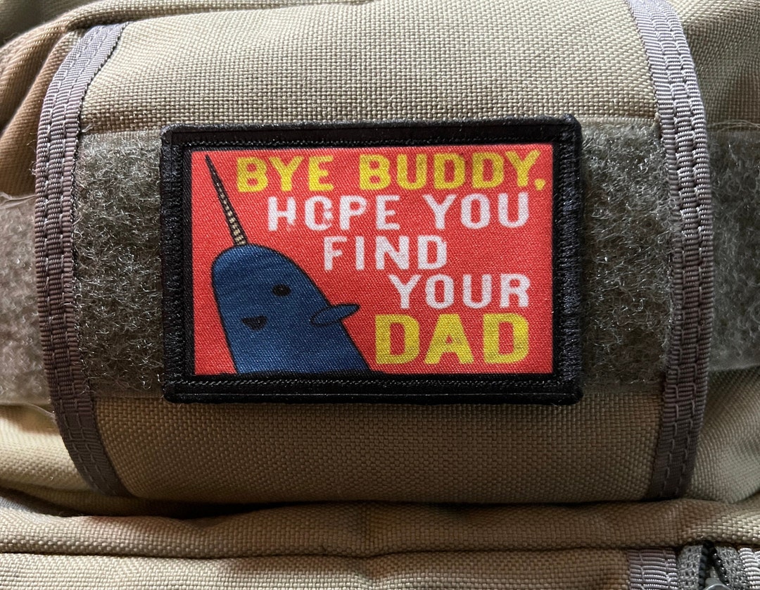 Bye Buddy Narwhal Morale Patch: Funny Elf Hook and Loop Patch - Etsy