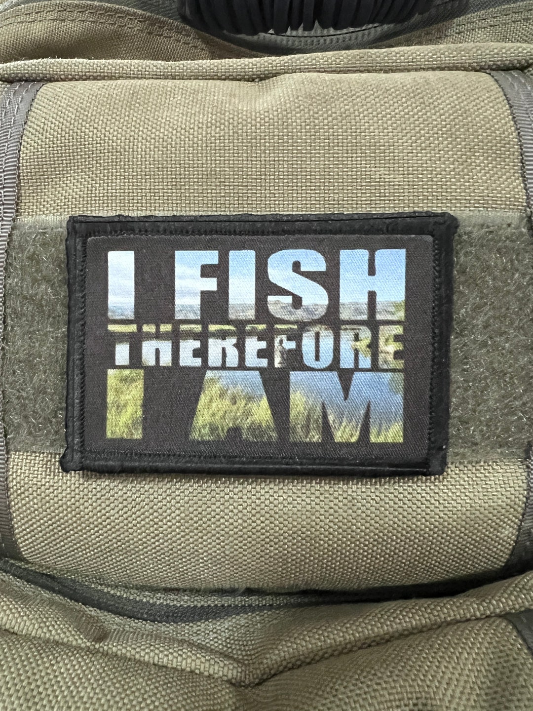 I Fish Therefore I Am Morale Patch: Hook and Loop, 2x3" - Etsy
