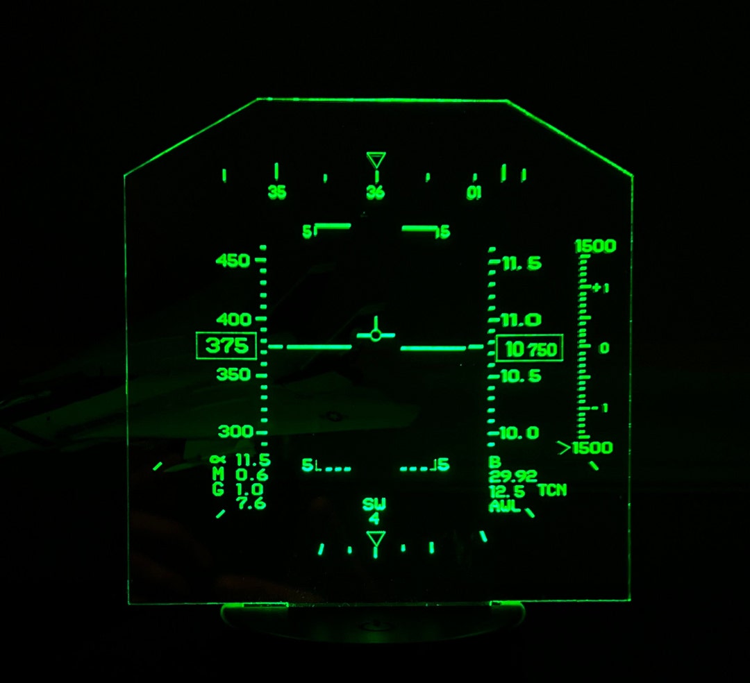 F14 Tomcat Heads up Display HUD LED Sign /acrylic Light - Etsy
