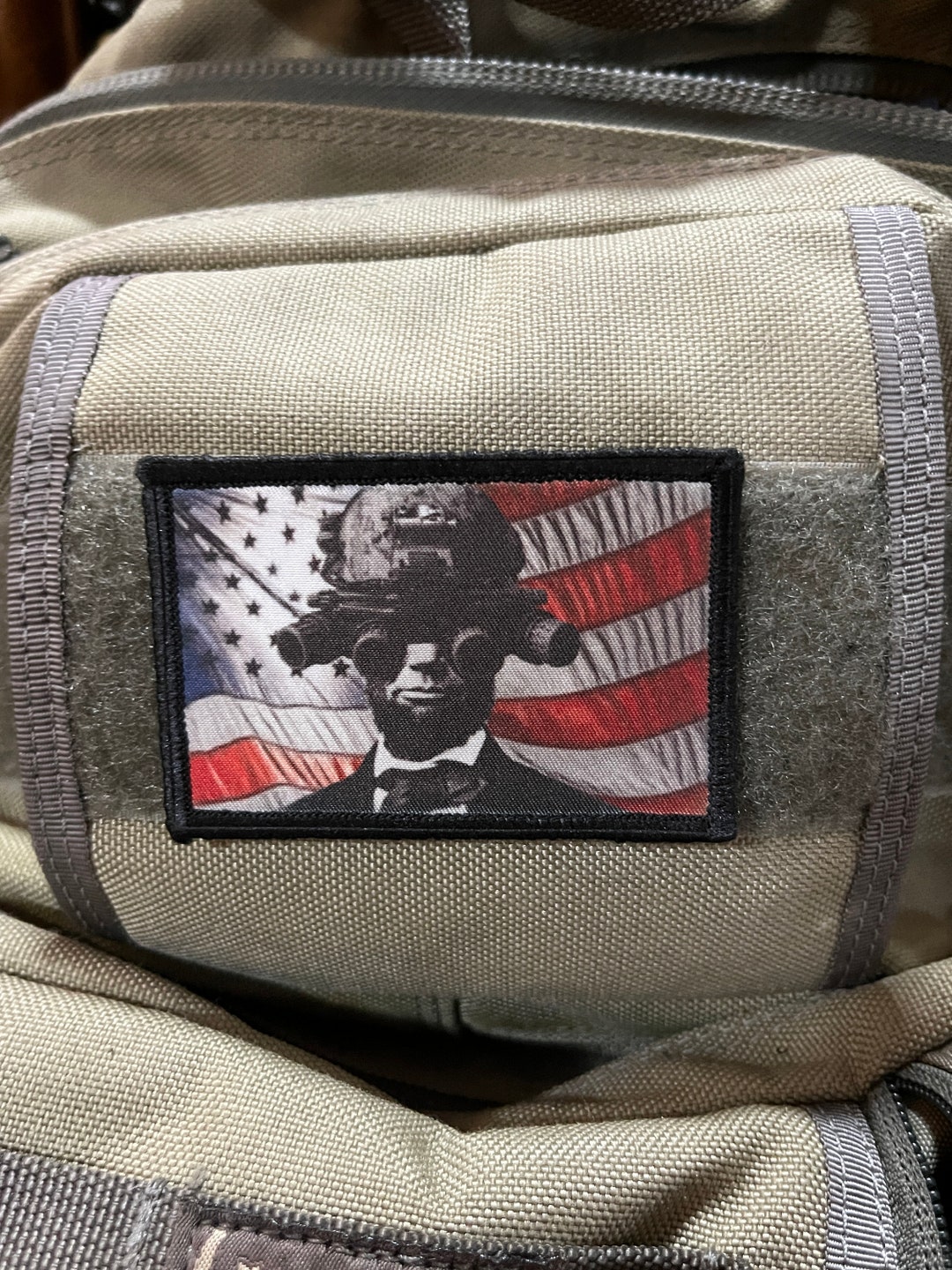 Tactical Abraham Lincoln Morale Patch- Hook and Loop Custom Patch 2x3 ...