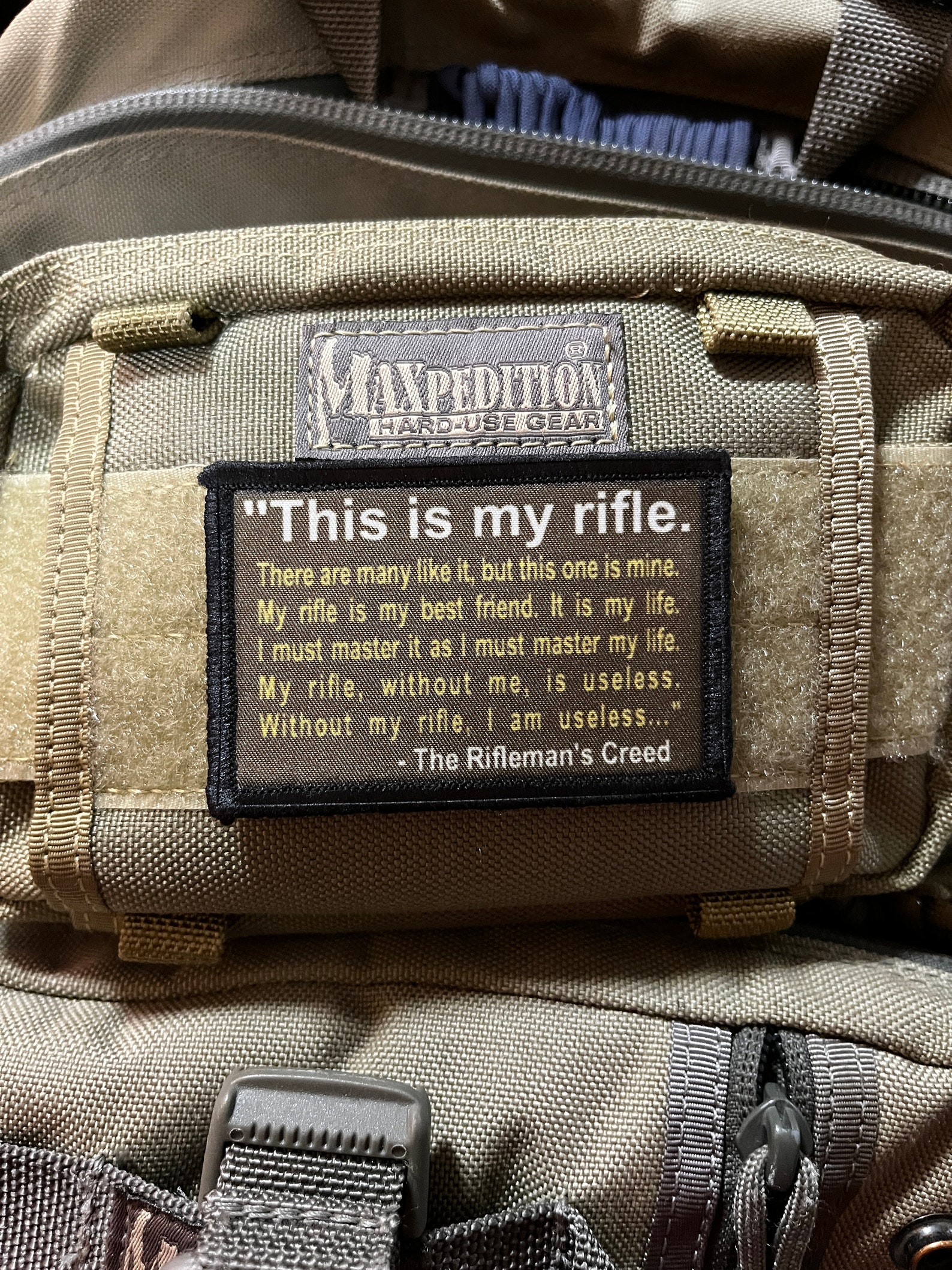 The Rifleman's Creed Morale Patch- Hook and Loop Custom Patch 2x3" Made ...