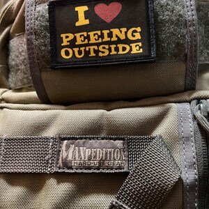I Love Peeing Outside Funny Morale Patch - 2x3'' Hook and Loop - Etsy