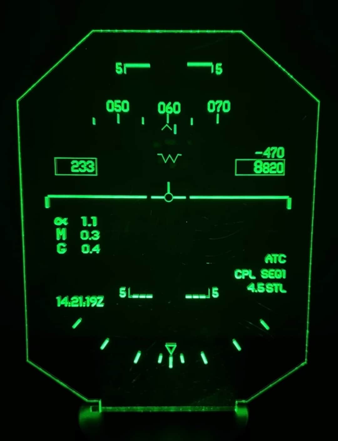 F/A-18 Hornet Heads up Display (hud) LED Sign /acrylic Light - Etsy