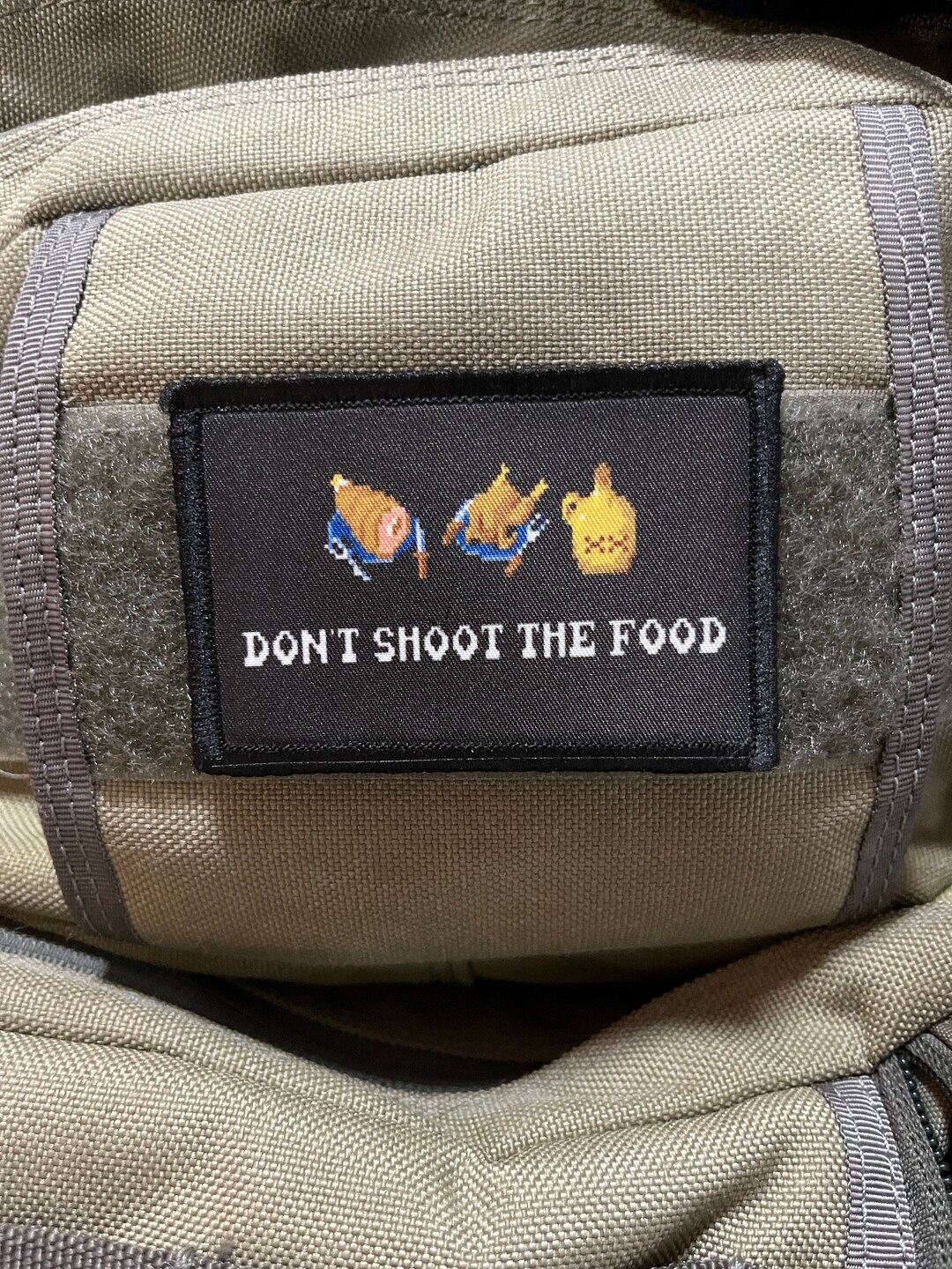 Don't Shoot the Food Morale Patch- Hook and Loop Custom Patch 2x3" Made ...