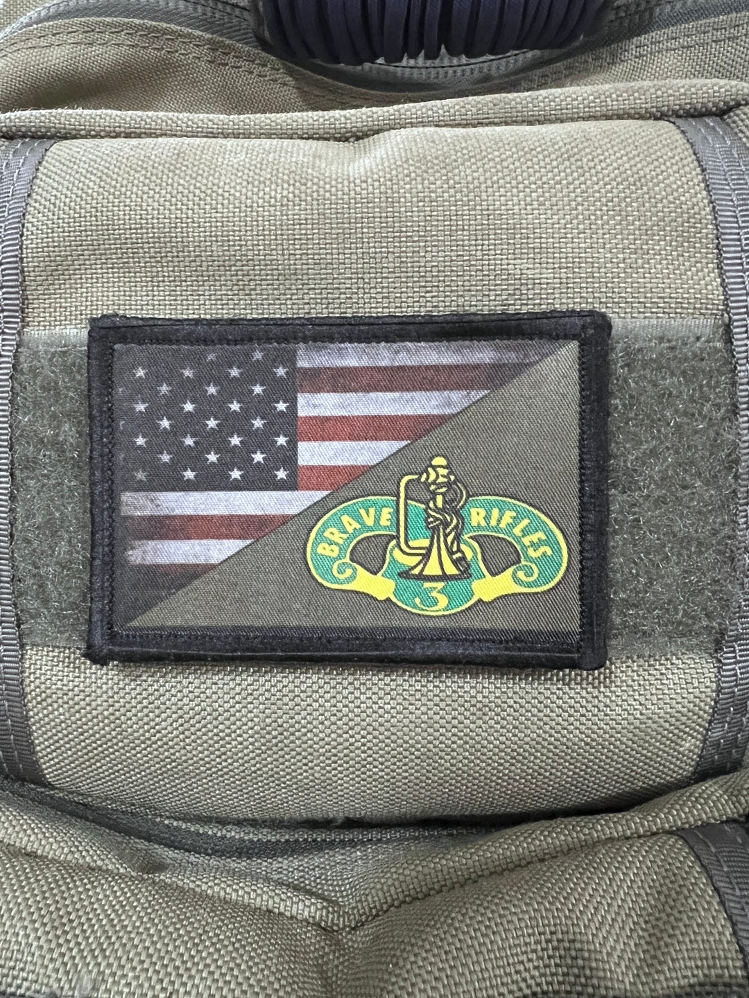 3rd Cavalry Brave Rifles Morale Patch- Hook and Loop Custom Patch 2x3 ...
