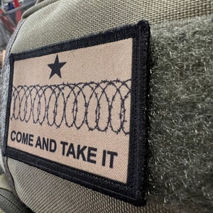 Come and Take It Morale Patch: Texas Barbed Wire Hook and Loop (2x3") - Etsy