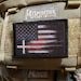 Distressed Cross/usa Flag Morale Patch- Hook and Loop Custom Patch 2x3 ...
