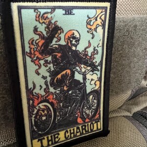 Ghost Rider the Chariot Tarot Card Morale Patch- Hook and Loop Custom ...