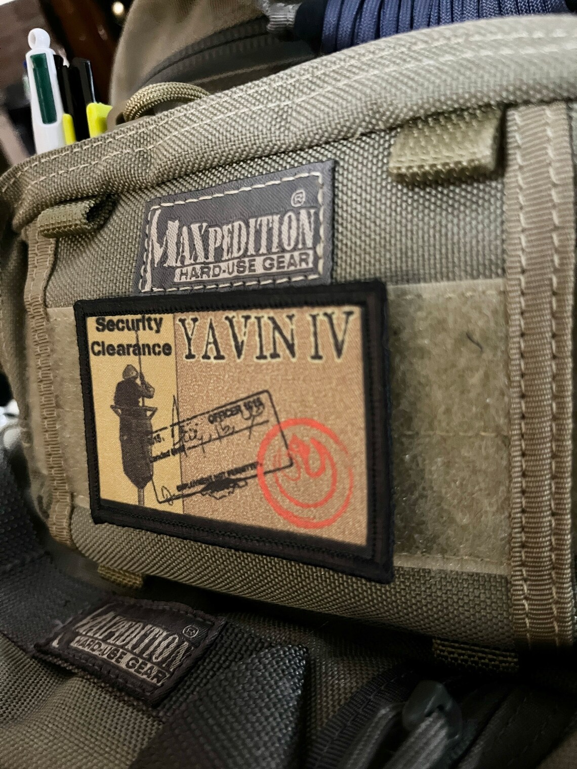 Yavin IV Passport Stamp Morale Patch Hook and Loop Patch - Etsy