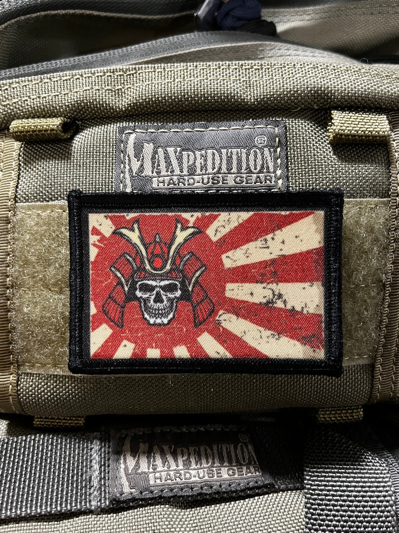 Samurai Skull Rising Sun Morale Patch - 2x3" Hook and Loop - Etsy UK