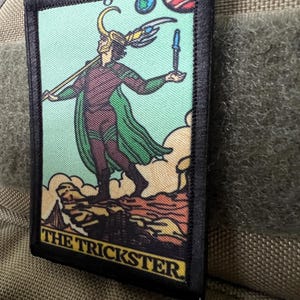 Loki the Trickster Tarot Card Morale Patch- Hook and Loop Custom Patch ...