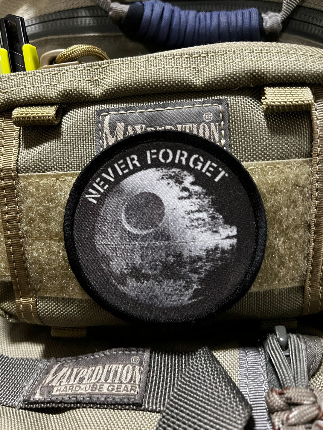 3" Death Star Never Forget Morale Patch- Hook and Loop Patch 3" Circle ...