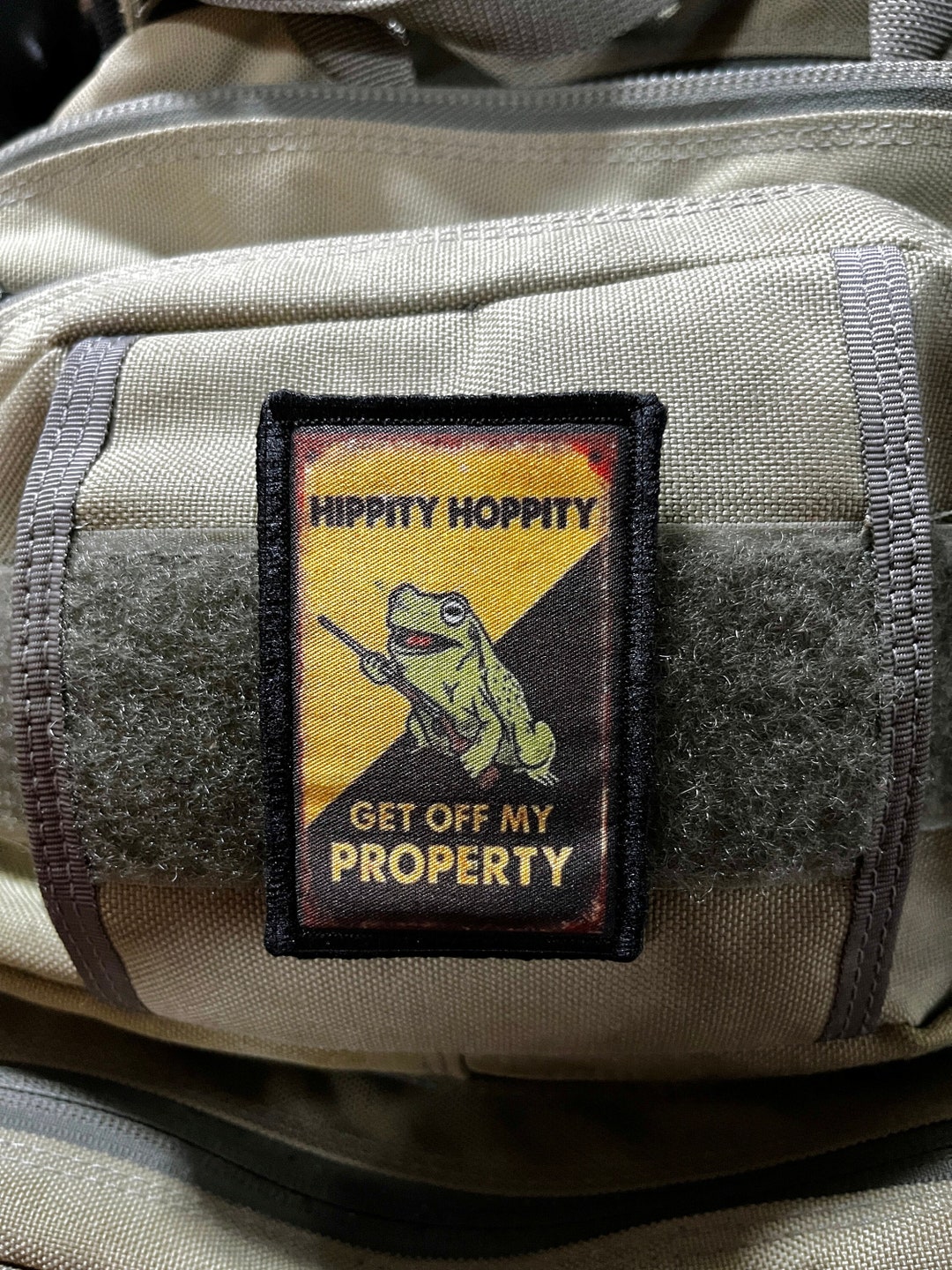 Hippity Hoppity Get off My Property Morale Patch - 2x3 Hook and Loop - Etsy