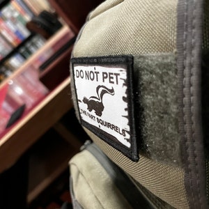 Do Not Pet the Fart Squirrels Morale Patch- Hook and Loop Custom Patch 2x3" Made in the USA! - Etsy