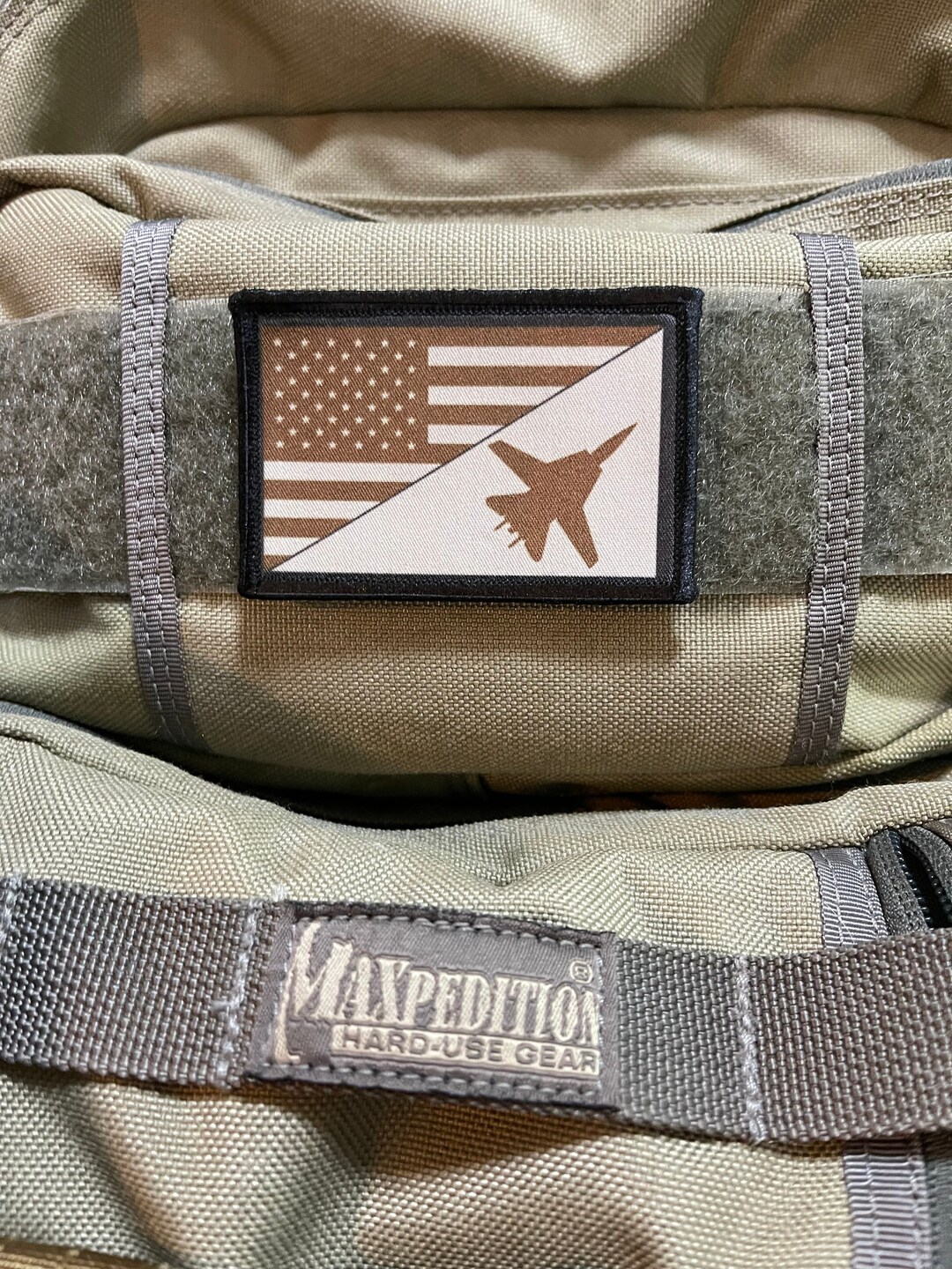 Subdued F14 Tomcat USA Flag Morale Patch- Hook and Loop Patch 2x3" Made ...