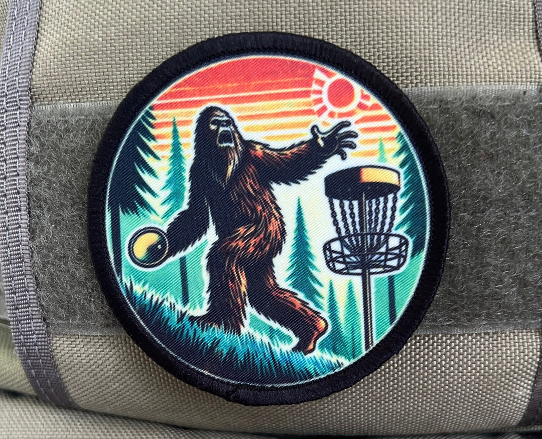 Sasquatch Disc Golf Morale Patch Hook and Loop Patch 3 Made in the USA ...