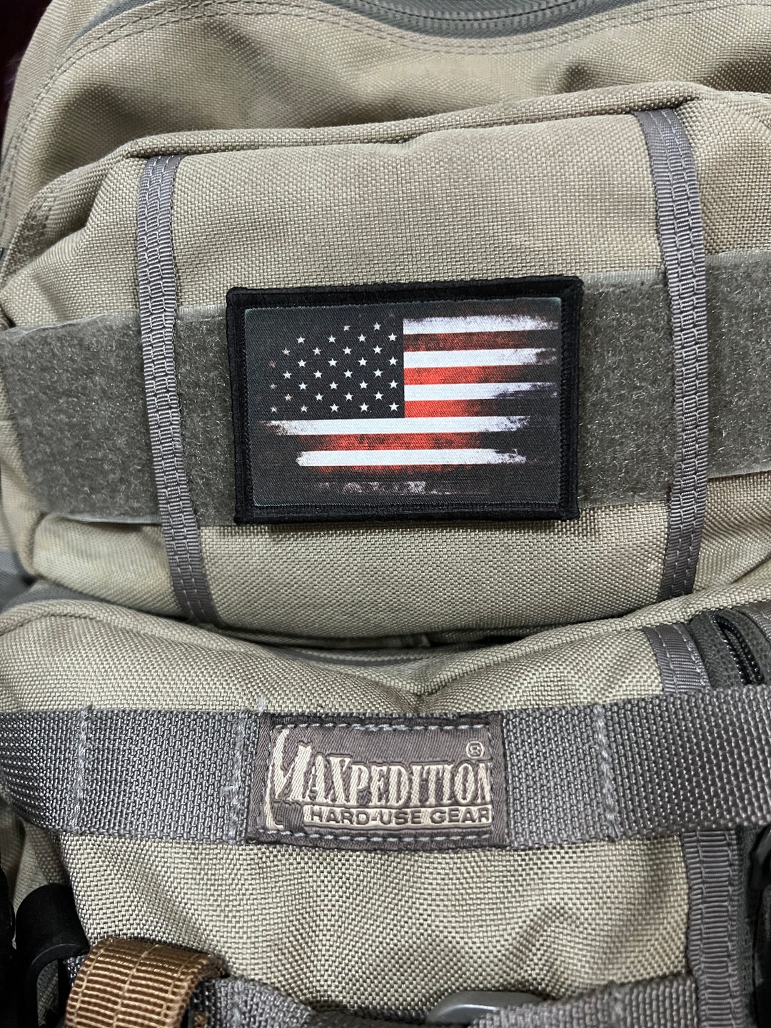 Distressed USA Flag Morale Patch- Hook and Loop Custom Patch 2x3" Made ...