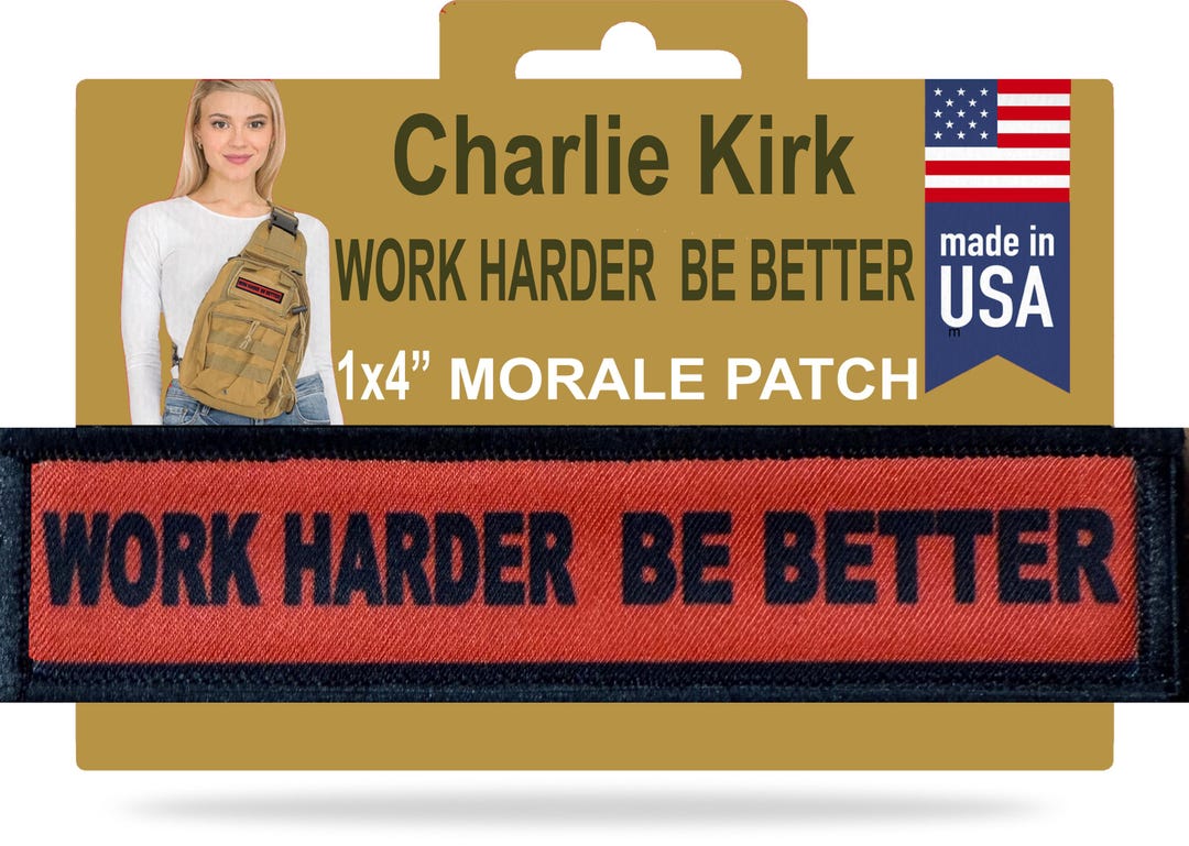 Work Harder Be Better Morale Patch | 1x4" Patriotic Hook and Loop - Etsy