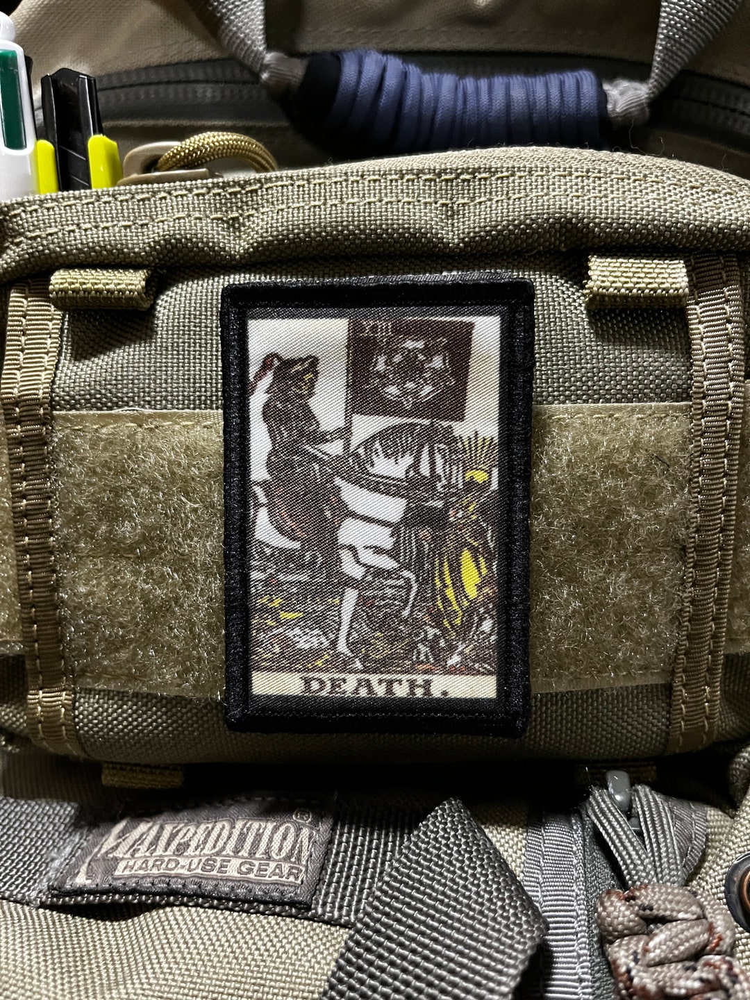 Tarot Death Card Morale Patch Hook and Loop Custom Patch 2x3 Made in ...