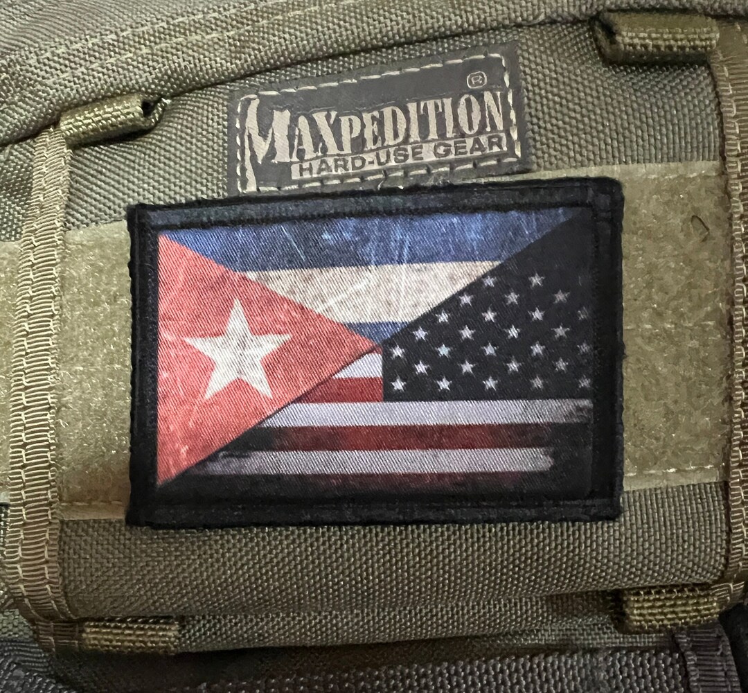 USA Cuba Flag Morale Patch- Hook and Loop 2x3" - Etsy