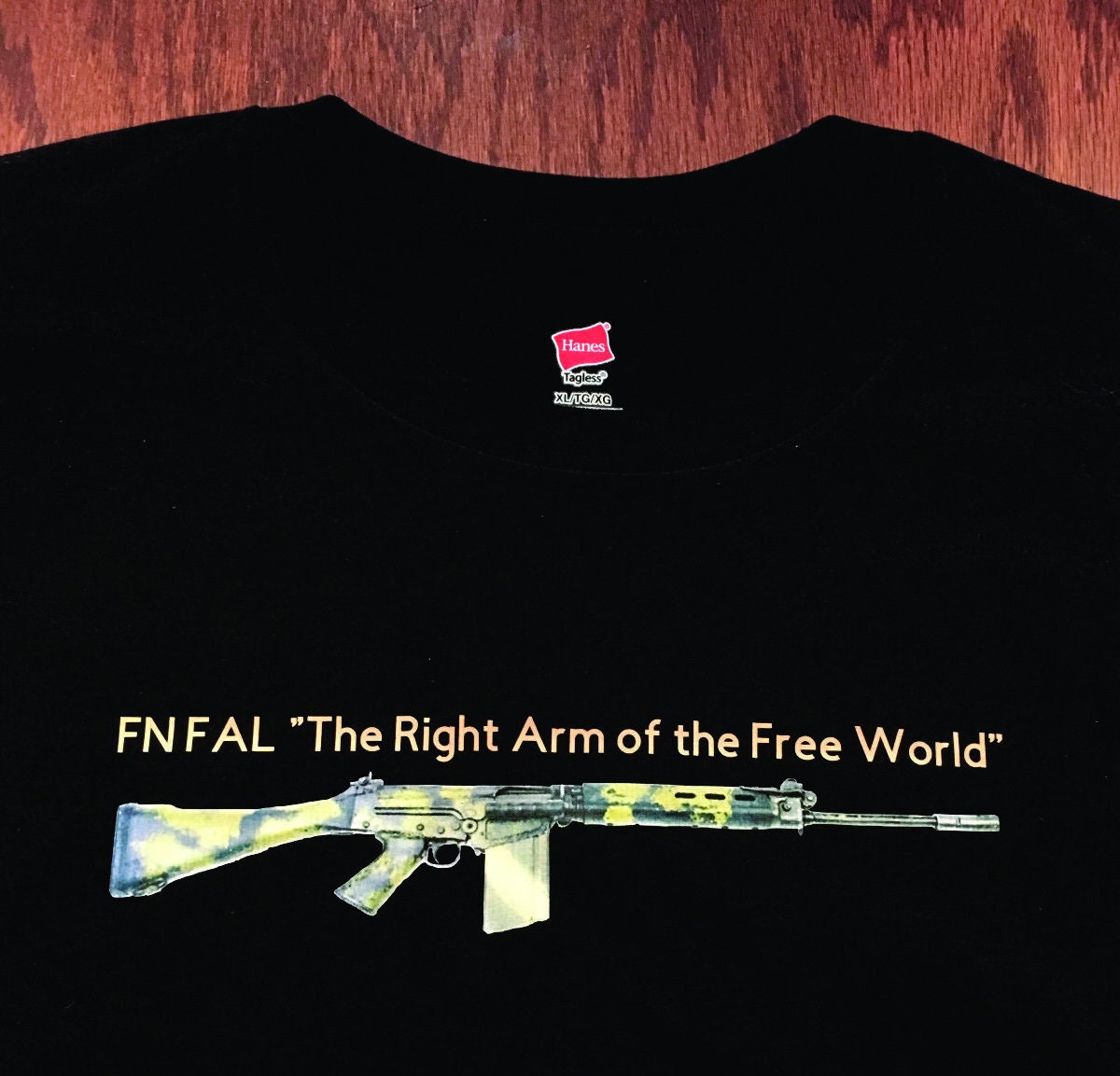 Full Color FN FAL Right Arm of the Free World T Shirt Handmade - Etsy