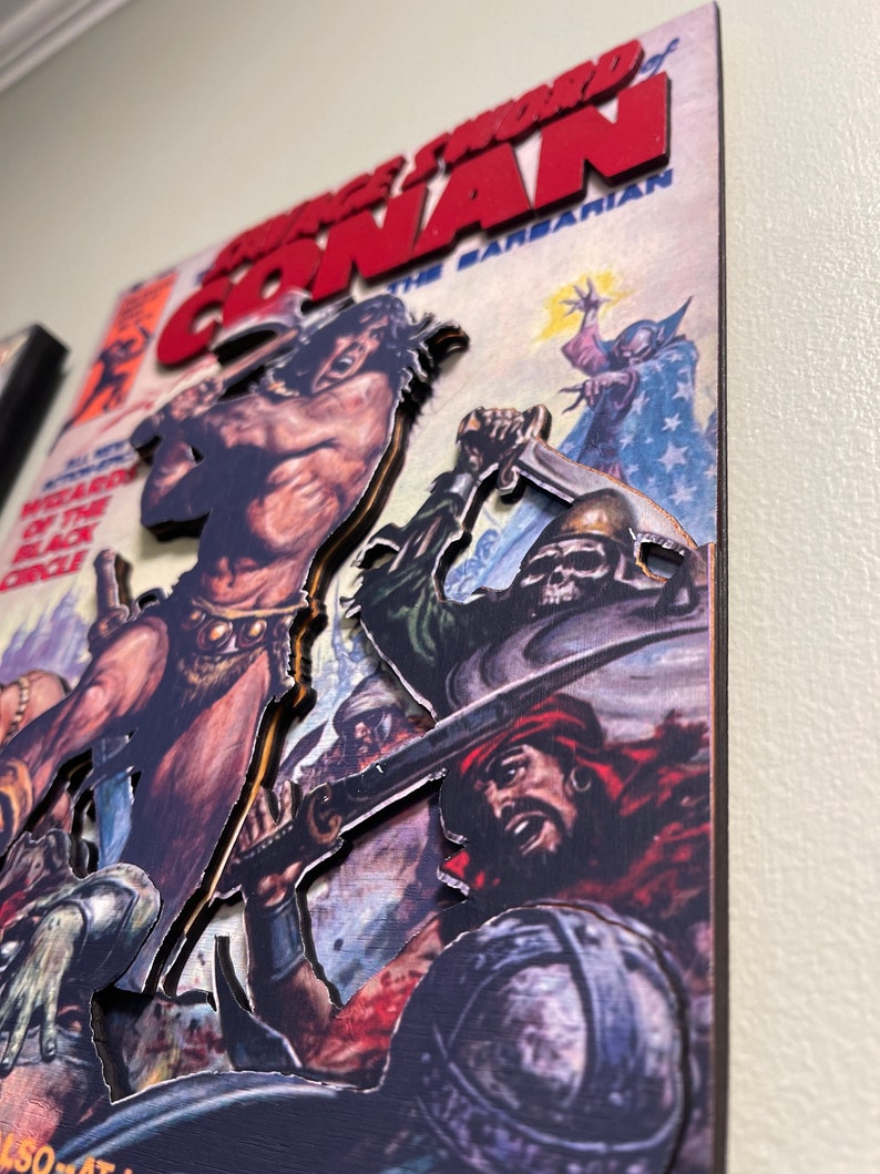 Handmade Wood Laser Cut Savage Sword of Conan Comic Book Cover Replica ...