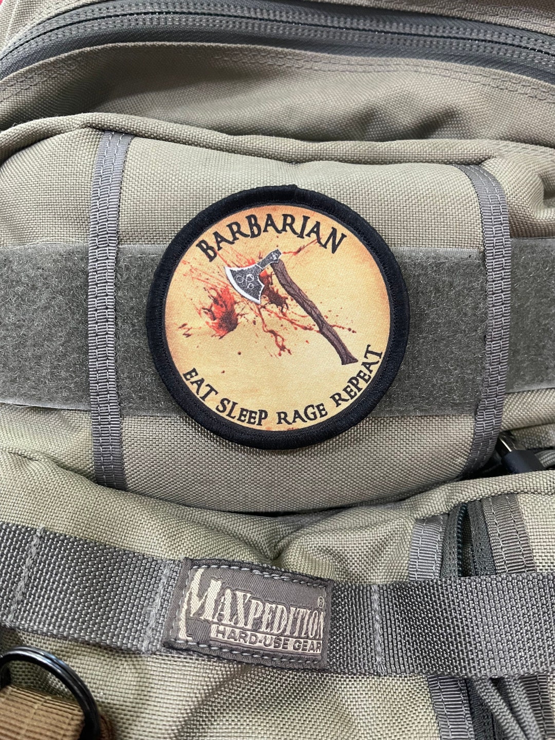 Barbarian Rage Role Playing Patch- Hook and Loop Custom Patch 3" Round ...